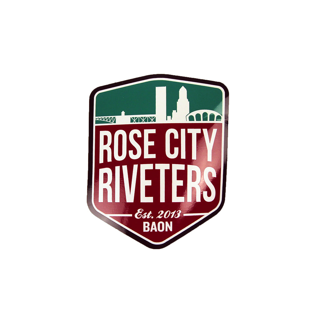Crest Sticker – Riveters Merch